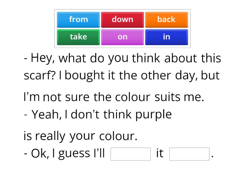 PHRASAL VERBS: SALES AND SELLING 1 - Complete the sentence