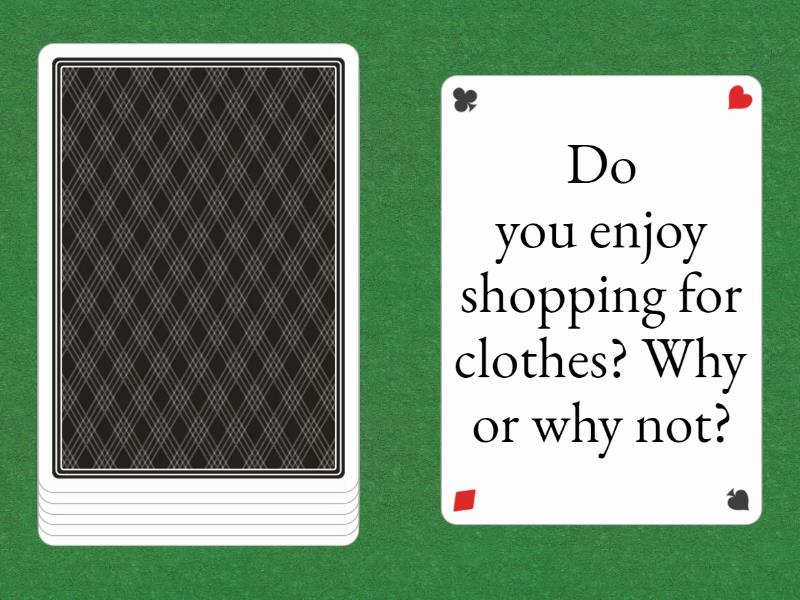 speakig. clothes - Speaking cards