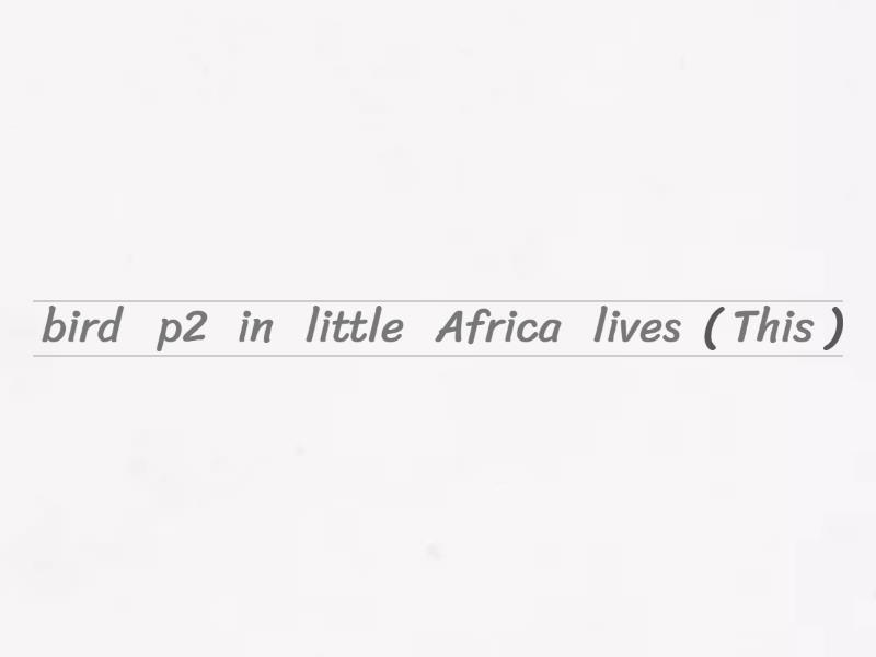 The Helper Bird - Unjumble