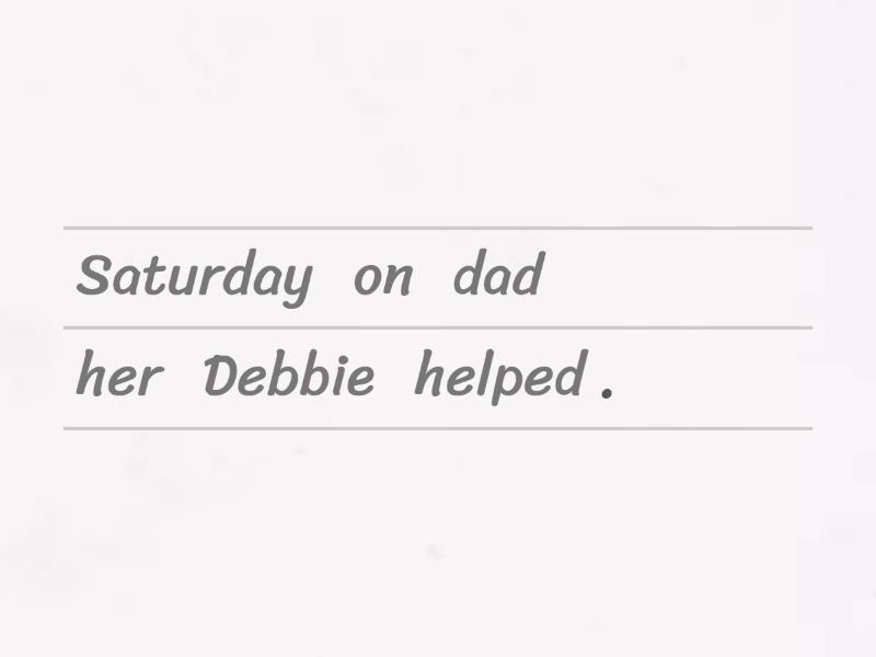 Emma_PAST SIMPLE - WORD ORDER - Unjumble