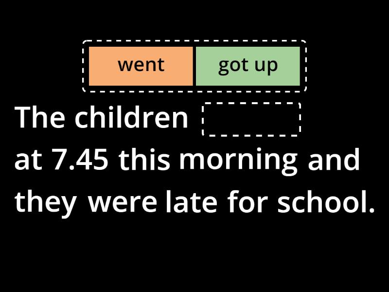 7C Elementary Irregular verbs (do, get, go, have) - Complete the sentence
