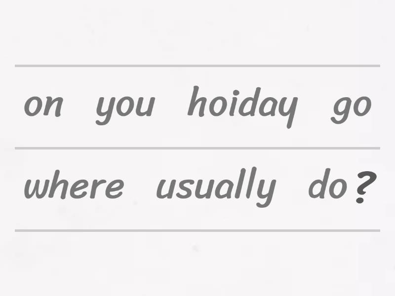 EF beginner 7A Communicative - Unjumble