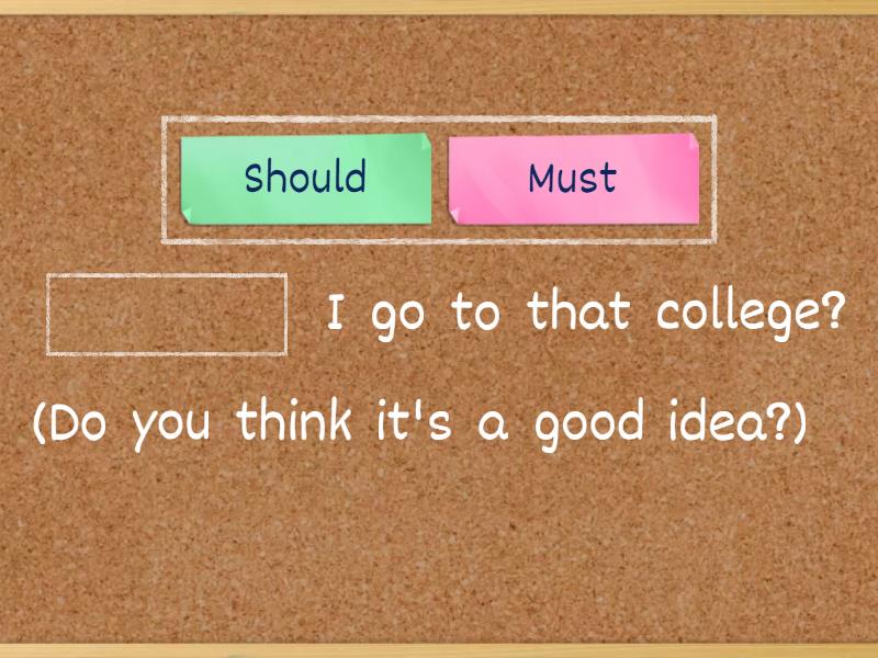 Focus 1 Modal verbs: must, mustn't, should/shouldn't, don't have to ...