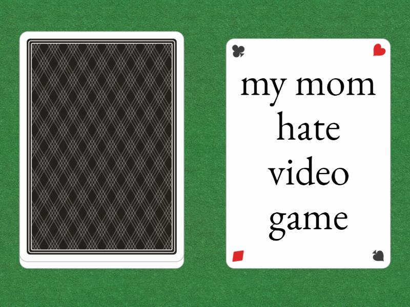 Create chain sentences from the topic - Speaking cards