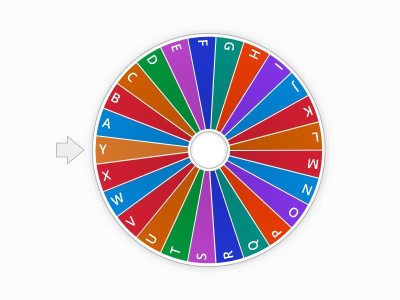 Alphabet spin - Spin the wheel