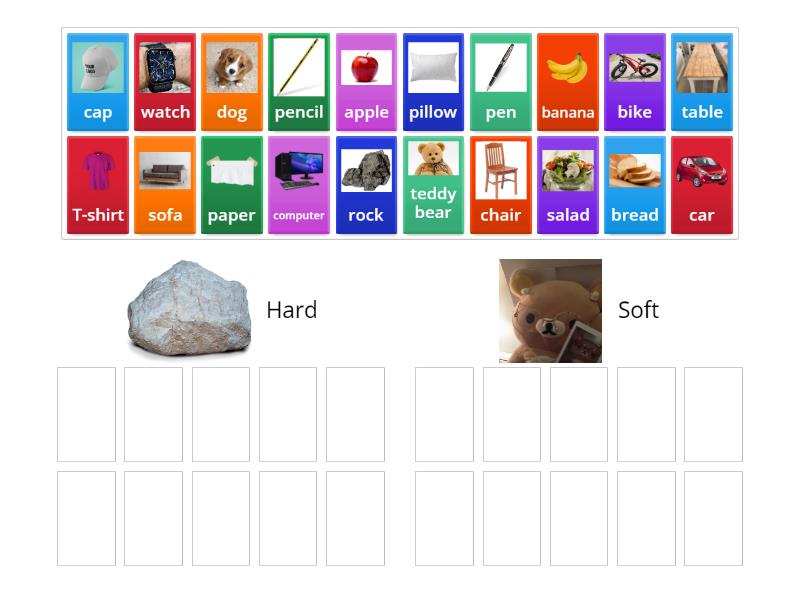 Kindy 3 Unit 5 Hard or Soft concepts Presentation - Group sort