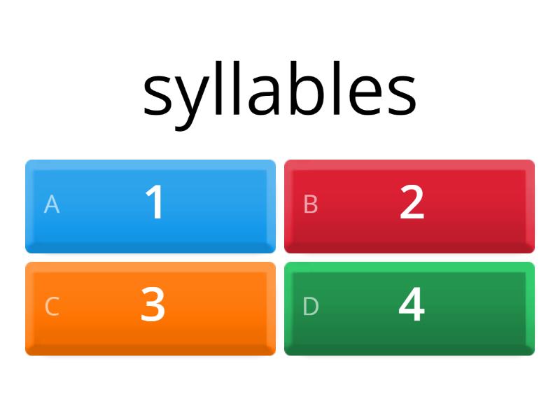 syllables game - Quiz