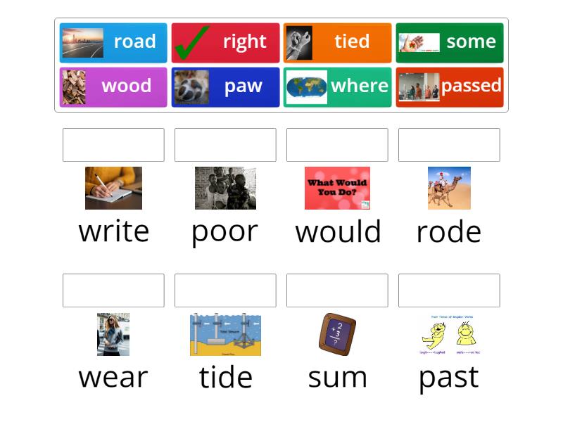 Unit 4: Vocabulary: Spelling - Match up