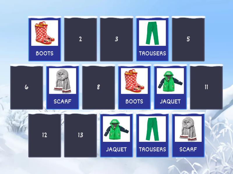 G4 - WINTER CLOTHES - Matching pairs