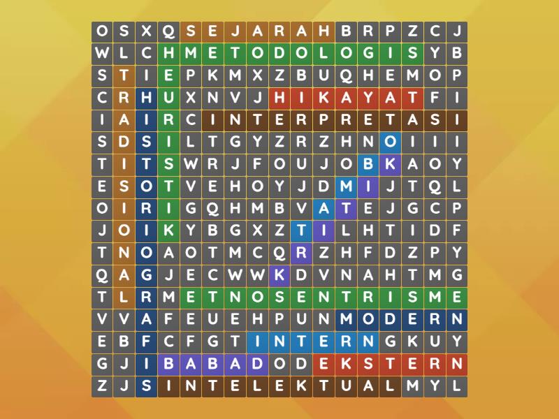 Sejarah - Wordsearch