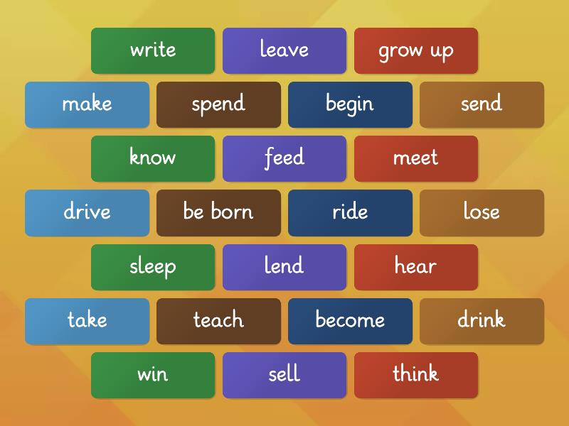 Irregular Verbs - List 1 - Flip tiles