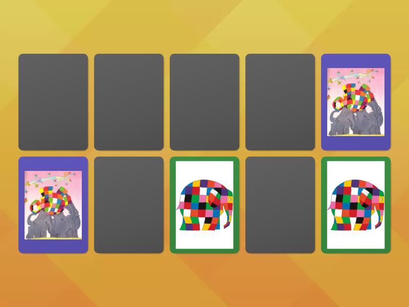 Giochiamo con Elmer - Matching pairs