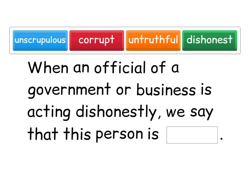 Corruption - Complete the sentence