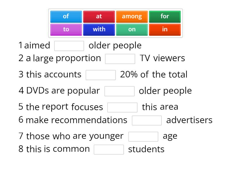 Using graphs prepositions - Complete the sentence