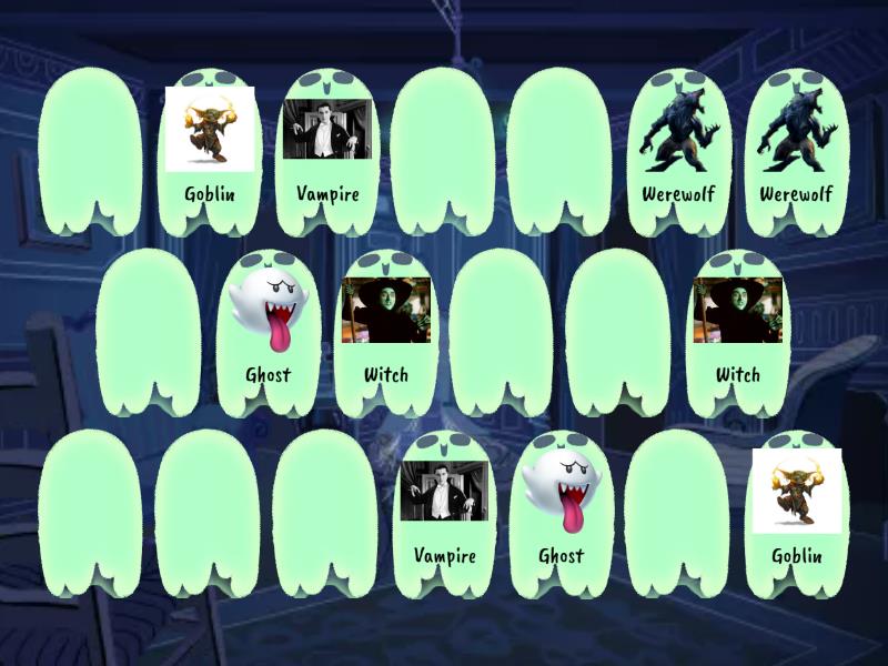 October Monsters - Classic Memory Game - Matching pairs