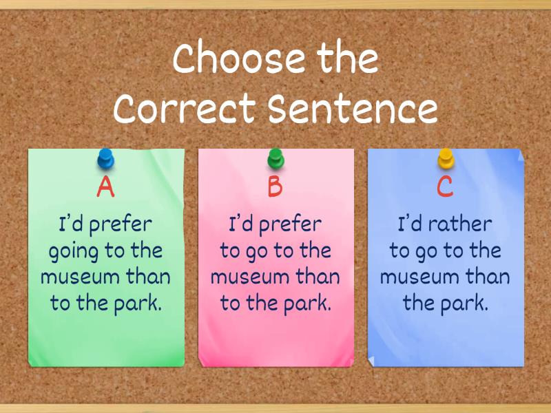 Expressions of preference - Quiz