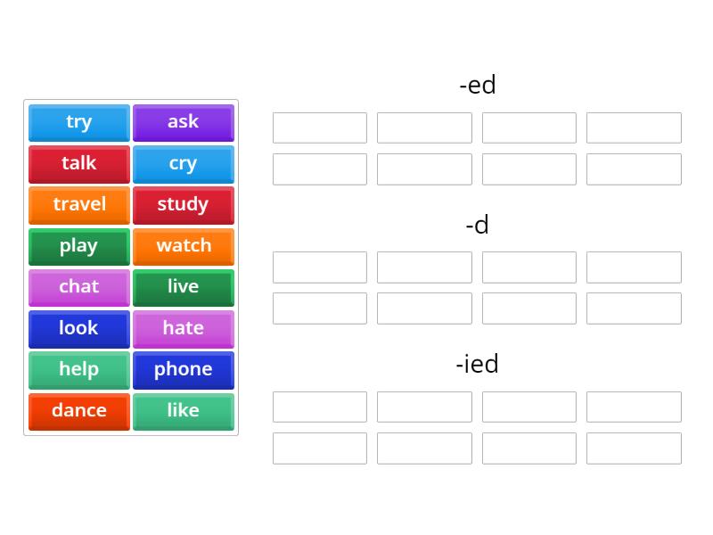 past simple - Group sort