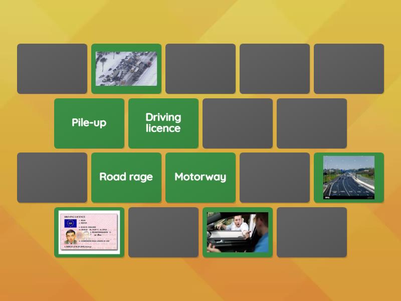 Drive & Match: Vocabulary Quest - Matching pairs