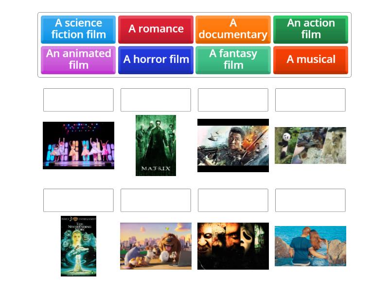 Types of Films - Match up