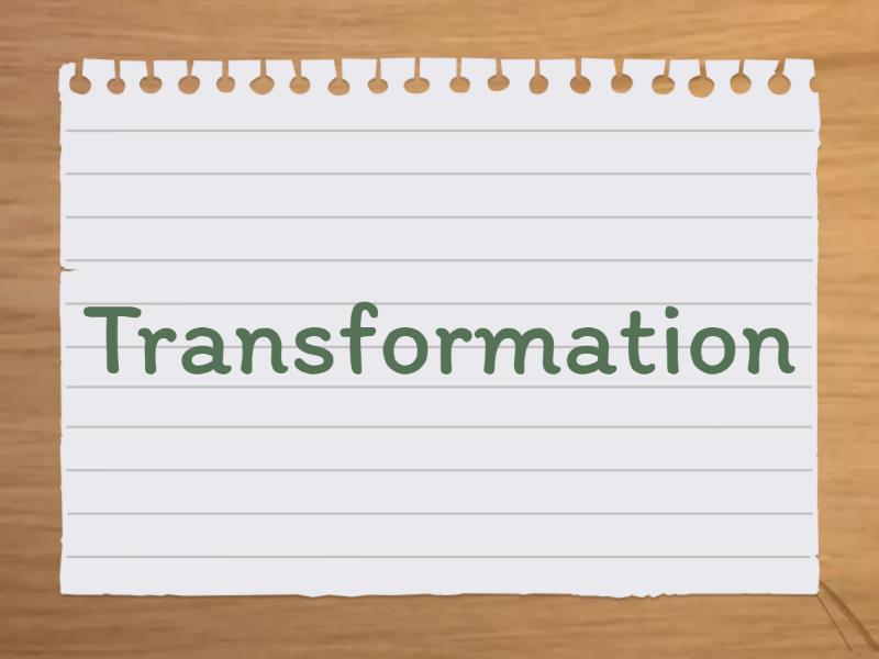 G4 - The Transformation - Flash cards