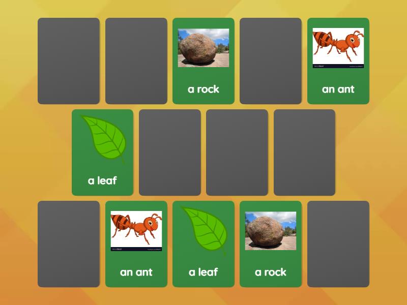 Kindy 2 Unit 6 VOCAB - Matching pairs