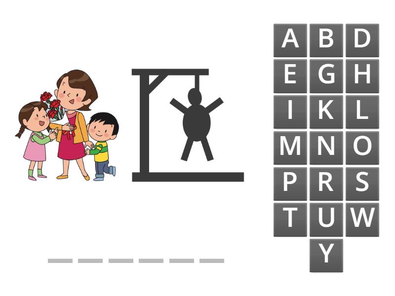 Family vocabulary - Hangman
