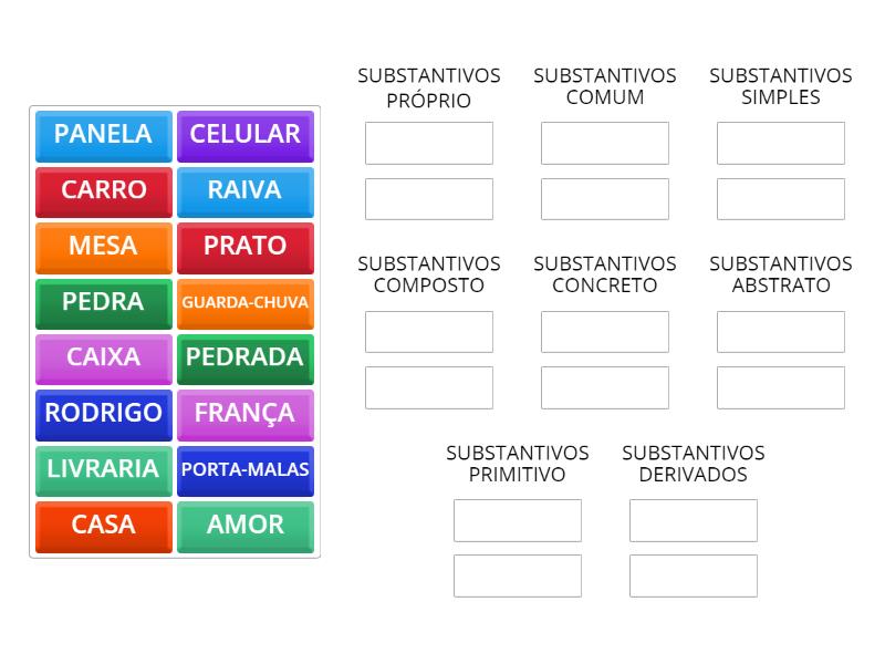 SUBSTANTIVOS - Group sort