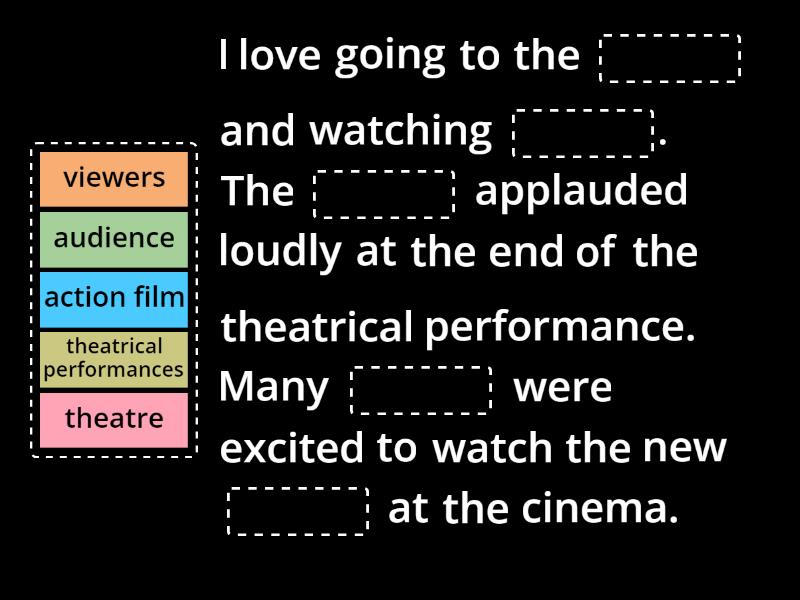 cinema and theatre, 7 клас, Несвіт - Complete the sentence