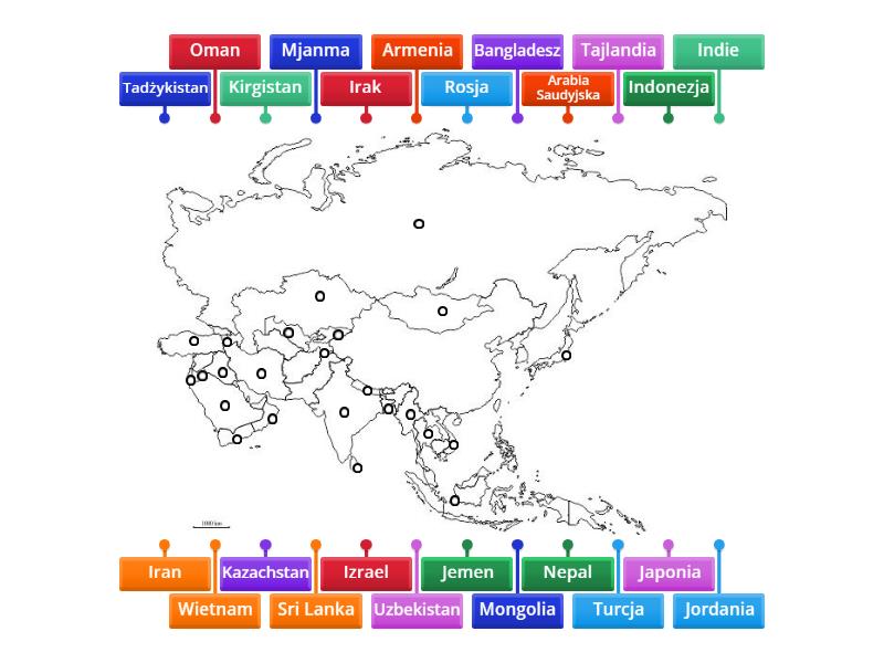 Mapa Azji cz. 1 - Labelled diagram