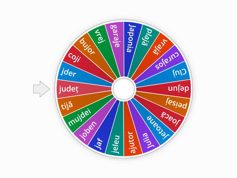 Litera J clasa PREGĂTITOARE - Spin the wheel