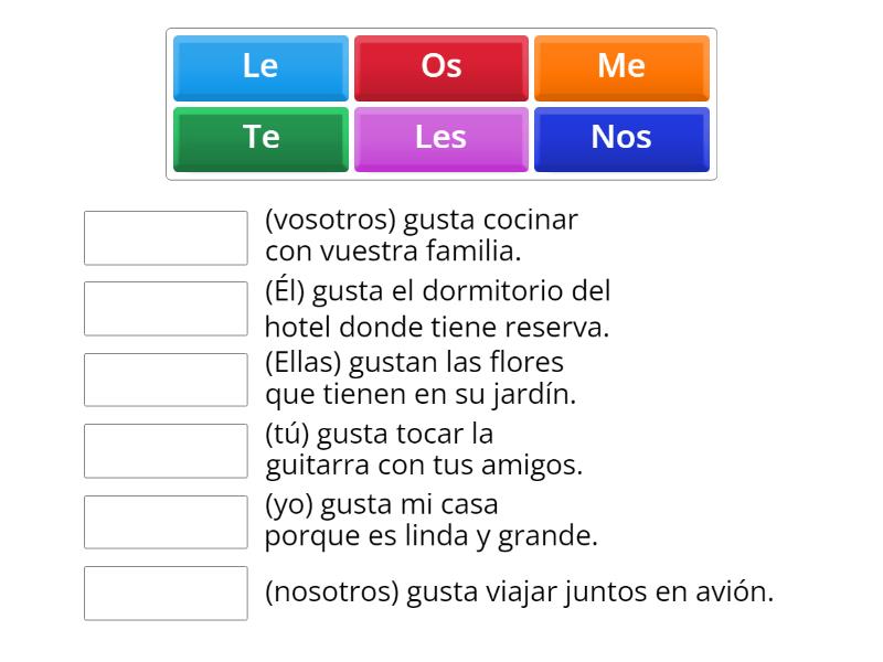 Verbo Gustar - Match up
