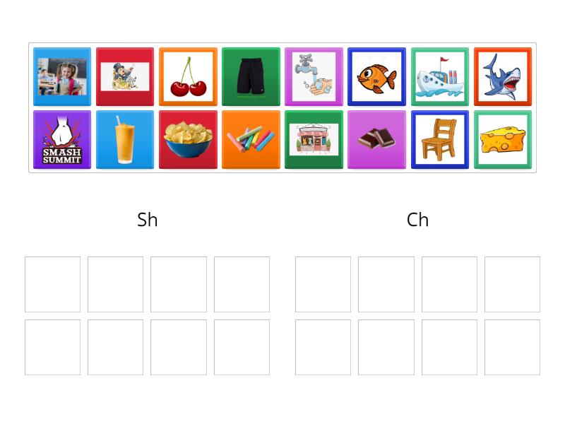 sh / ch Words - Group sort