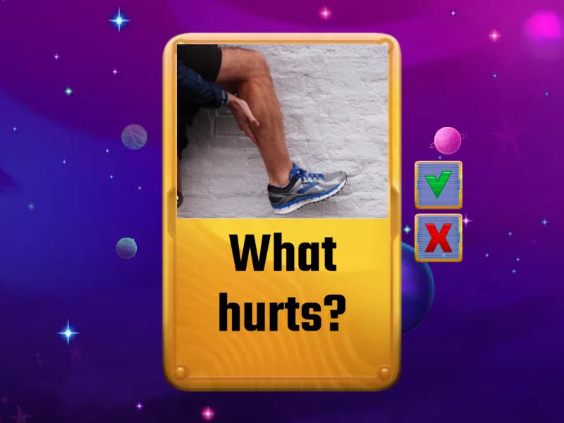 What hurts? Singular or Plural-Presentation - Flash cards