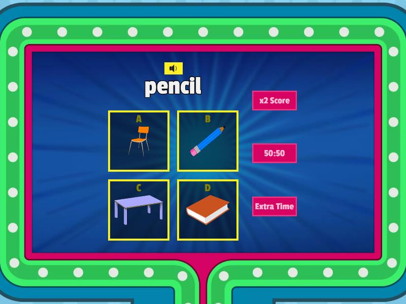 Classroom objects - Gameshow quiz