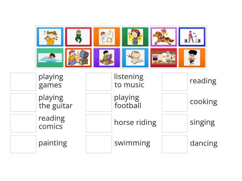 Hobbies game - Match up