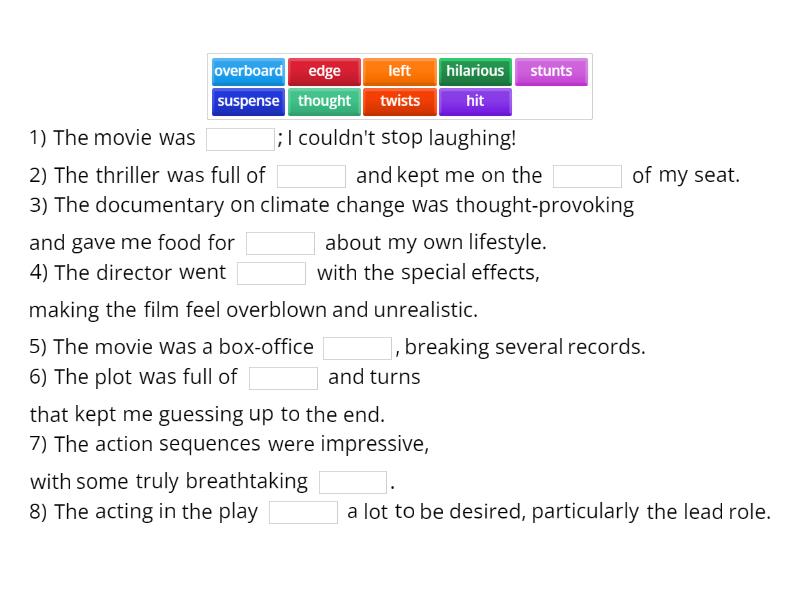 Revision (movies) - Complete the sentence