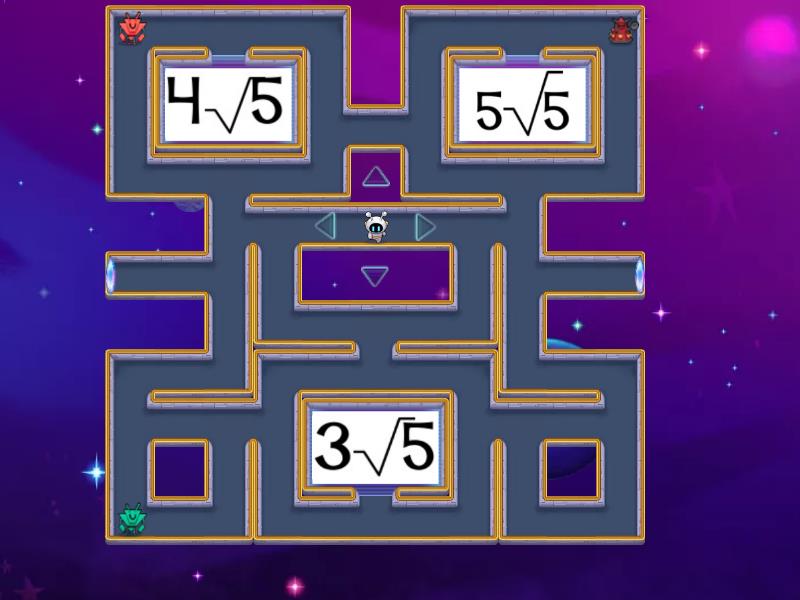 Simplifying Radicals - Maze chase