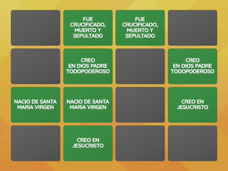 CREDO - MEMORY GAME - Matching pairs