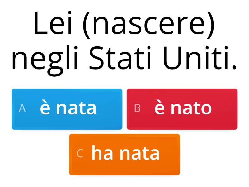 Passato prossimo (Ripasso) - Quiz
