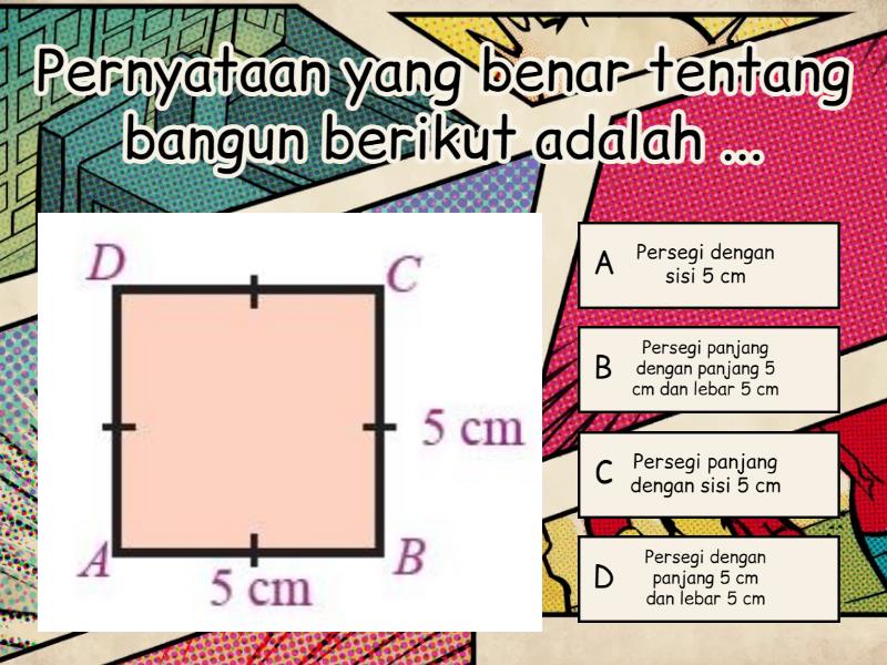 Keliling dan luas Persegi & Persegi Panjang - Cuestionario