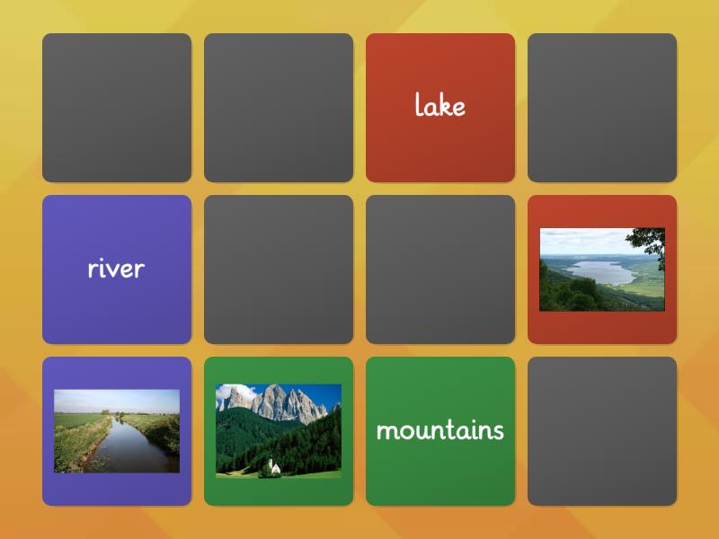 Memory game landscapes - Parejas