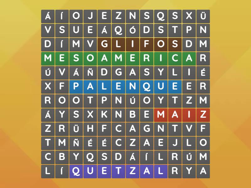 LOS MAYAS - Wordsearch