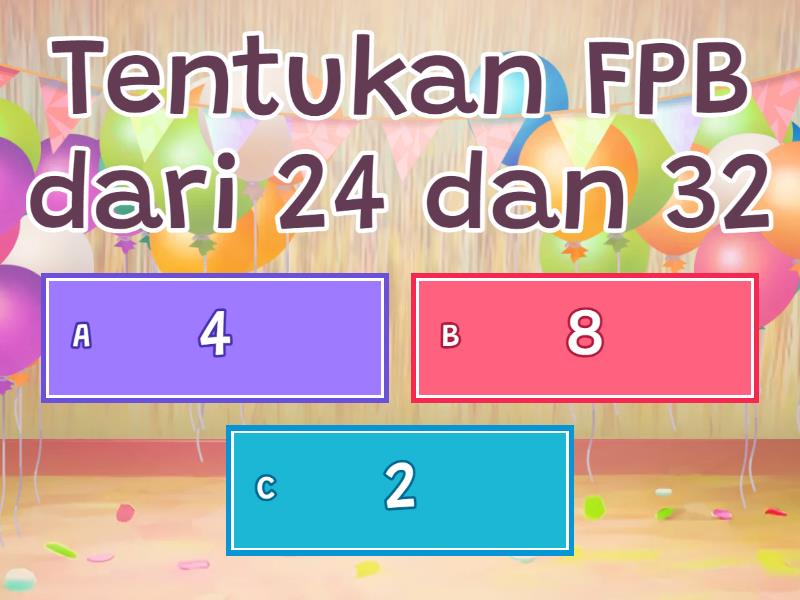 FPB dan KPK - Quiz