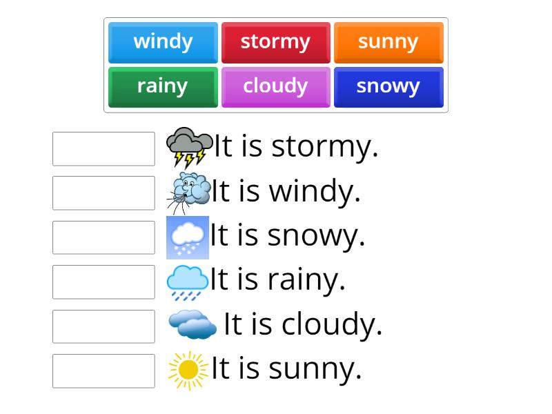 Weather sentences - Match up