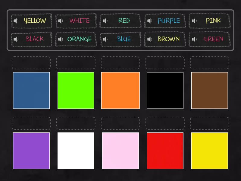 Learn colors in english - Match up