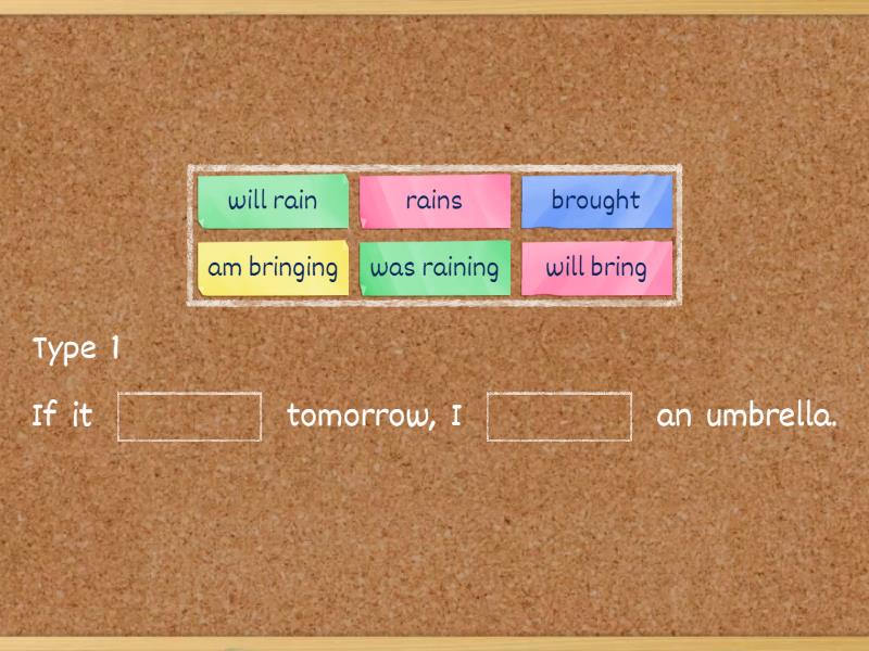 Conditional Sentences 1 and 2 - Palabra perdida