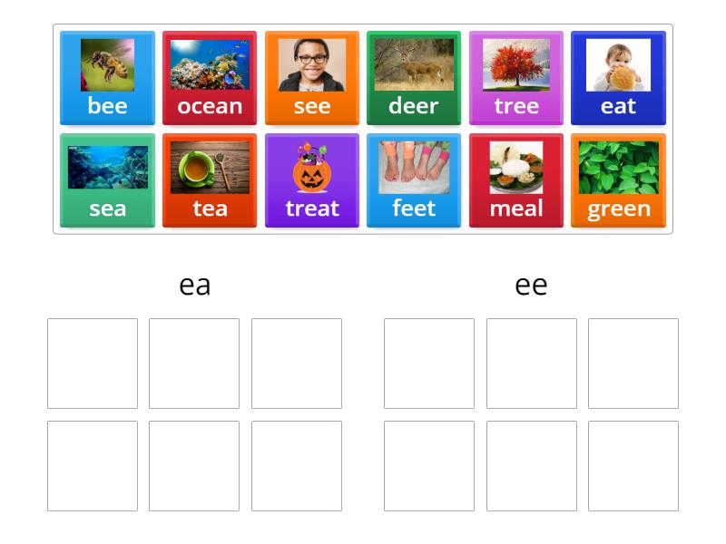 ee vs. ea words - Group sort