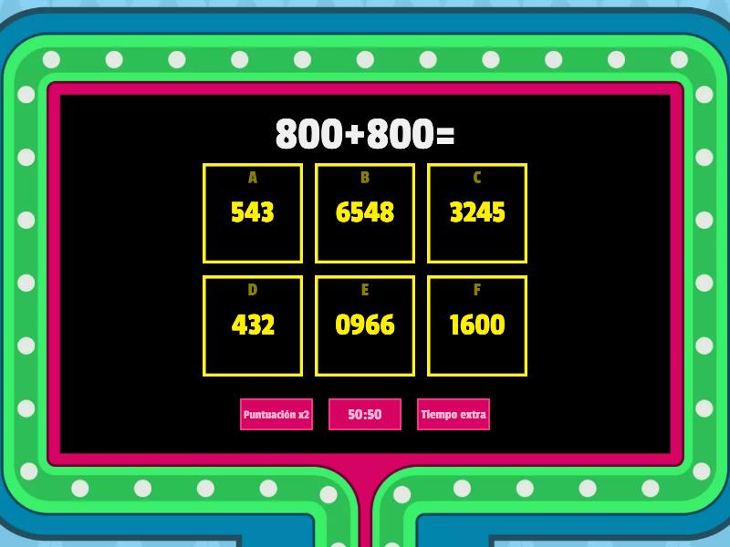 Suma y resta - Game show de TV