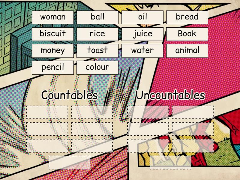 Countables vs Uncountables - Group sort