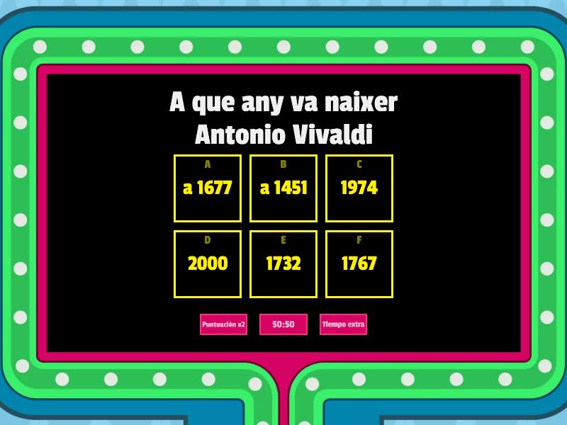 Antonio vivaldi - Gameshow quiz